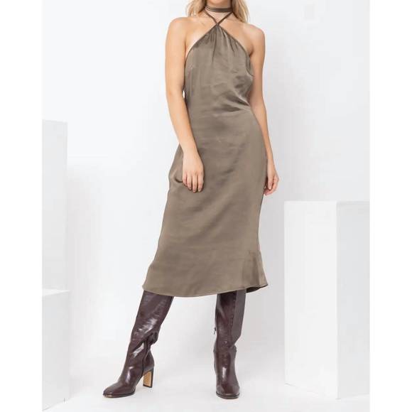 Pretty Garbage | Dresses | New Pretty Garbage Satin Slip Dress In Dark ...
